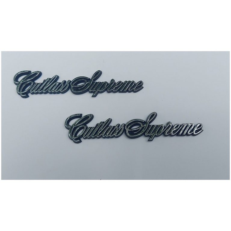 1978-1988 "Cutlass Supreme" Sail Panel Emblem Set - Mr. Keith's Auto Parts